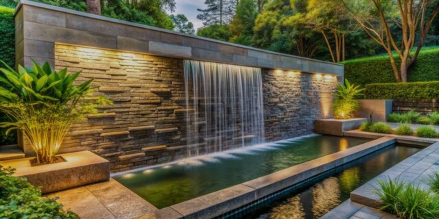 Luxury Outdoor Wall Water Features For Dubai Villas | AV Landscaping UAE